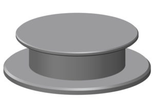 Button Chock | 12″ | Fabricated Steel - UMC Marine